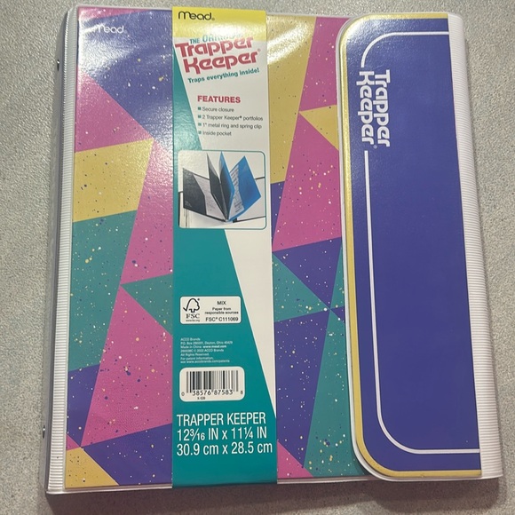 Mead | Other | Mead Trapper Keeper Retro Color Block 3 Ring Binder 2 ...